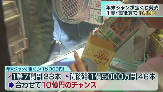 【プレビュー】1等と前後賞合わせて10億円！「年末ジャンボ宝くじ」発売｜tokyo Mx（プラス） 